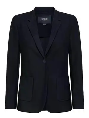 Seventy Single-breasted Patch-pocket Blazer - Blue