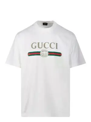 Gucci Logo-print T-shirt - Neutrals