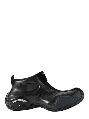 Balenciaga Basketball Neoprene-trimmed Rubber Sneakers - Black