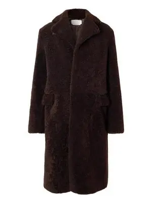 Gabriela Hearst Leather-trimmed Shearling Coat - Brown