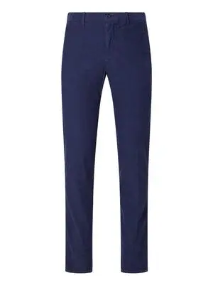 SLOWEAR Straight-leg Cotton-corduroy Trousers - Blue