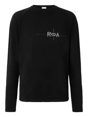 ROA Logo-embroidered Sensil® Breeze T-shirt - Black