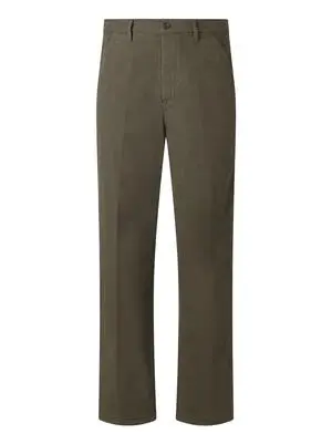 Dries Van Noten Straight-leg Stretch-cotton Twill Trousers - Green