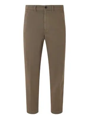 Dries Van Noten Straight-leg Cotton-twill Trousers - Brown