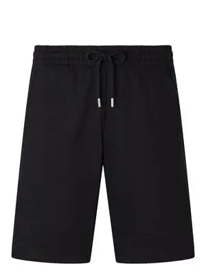 Dries Van Noten Straight-leg Cotton-jersey Drawstring Shorts - Black