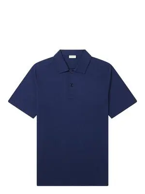 Dries Van Noten Cotton-jersey Polo Shirt - Blue