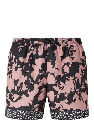 Dries Van Noten Straight-leg Printed Swim Shorts - Pink