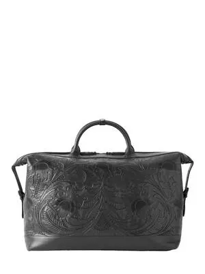 Ralph Lauren Engraved Leather Weekend Bag - Black