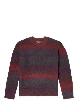 FRIZMWORKS Striped Bouclé Sweater - Purple