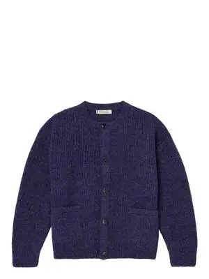 FRIZMWORKS Brushed-knit Cardigan - Purple
