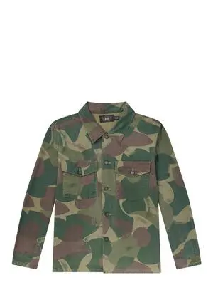 Ralph Lauren Camouflage-print Cotton-canvas Shirt - Green