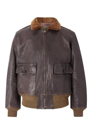 Ralph Lauren Shearling Aviator Jacket - Brown