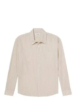 FRAME Relaxed Striped Lyocell Shirt - Neutrals