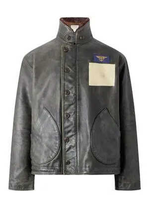 RALPH LAUREN Leather Military Jacket