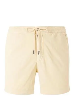 SLOWEAR Straight-leg Cotton-corduroy Drawstring Shorts - Yellow
