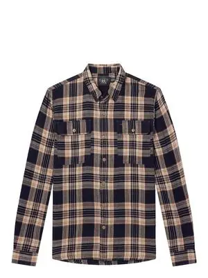 Ralph Lauren Checked Cotton And Linen-blend Flannel Shirt - Brown