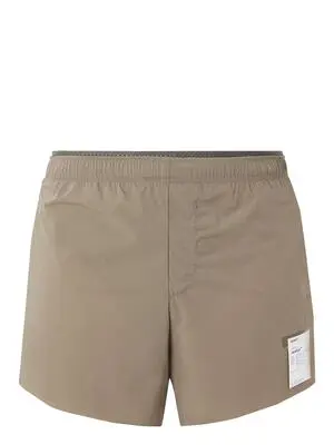 Satisfy 2.5" Distance Straight-leg Logo-appliqu&eacute;d Justice&trade; Shorts - Brown