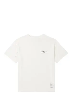 Satisfy Logo-print Distressed Mothtech™ Cotton-jersey T-shirt - Neutrals