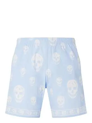 ALEXANDER MCQUEEN McQueen - Straight-Leg Printed Shell Shorts - Men - Blue - S