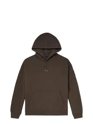 Canada Goose Cotton-jersey Hoodie With Logo Appliqu - Brown