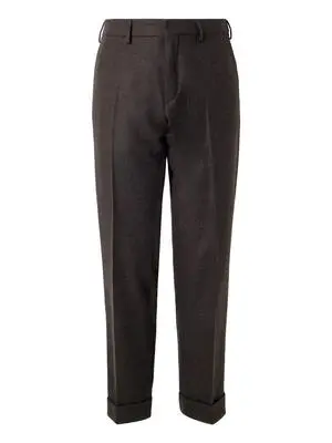 Dries Van Noten Straight-leg Wool Trousers - Brown