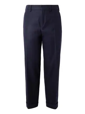 Dries Van Noten Straight-leg Wool Trousers - Blue