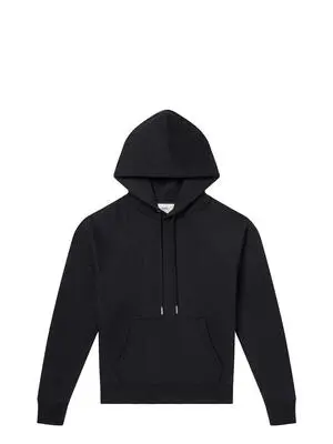 Ami Logo-embossed Cotton-jersey Hoodie - Black