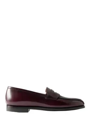 George Cleverley Bradley Ii Leather Penny Loafers - Burgundy