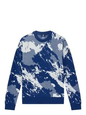 Fusalp Mountain Merino Wool-jacquard Sweater - Blue