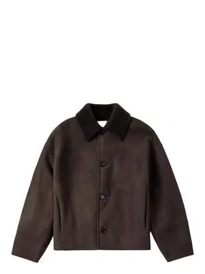 Bottega Veneta Shearling Blouson Jacket - Brown