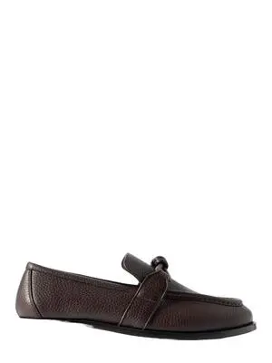 Bottega Veneta Astaire Knot-detailed Leather Loafers - Brown