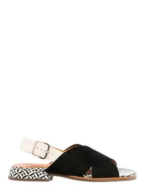 Chie Mihara Waspi Crisscross Strap Sandals - Black
