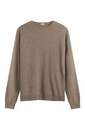 JIL SANDER Wool Cashmere Crew Neck Jumper - Espresso