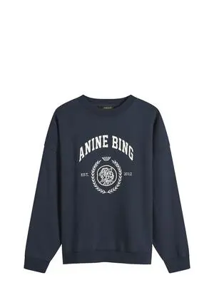 ANINE BING Miles Collegiate Sweatshirt - Navy