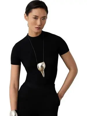 Ralph Lauren Stretch Short-sleeve Sweater - Black