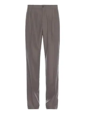 THE ROW Pleated Twill Trousers - Cedar Brown