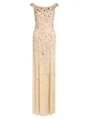 Jenny Packham Jessie Beaded Dress - Neutrals
