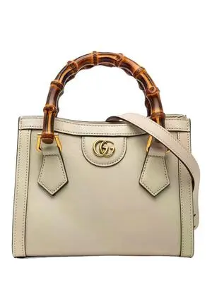 GUCCI Mini Calfskin Bamboo Diana Satchel