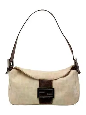 Fendi Zucca Canvas Double Flap Mamma Shoulder Bag - Brown