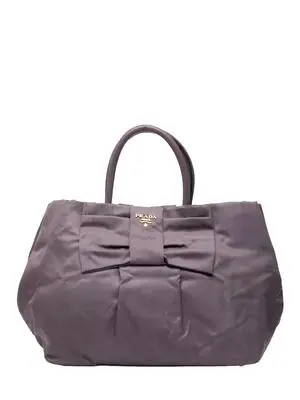 Prada 2000-2025 Tessuto Fiocco Tote Bag - Purple