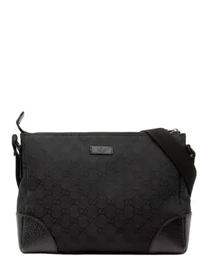Gucci Gg Canvas Crossbody Bag - Black