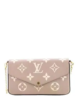 LOUIS VUITTON Felicie Pochette Bicolor Monogram Empreinte Giant - Neutrals