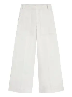 BOSS Wide Leg Trousers - White