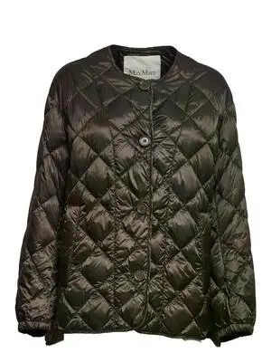 Max Mara Quilted Button Jacket - Brown