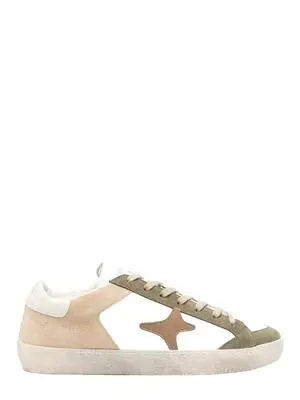 AMA-BRAND Star-panelled Sneakers - White