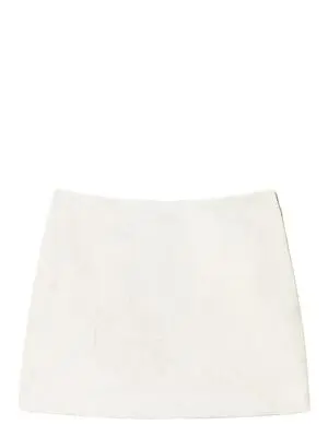 TWINSET Embroidered Mini Skirt - White