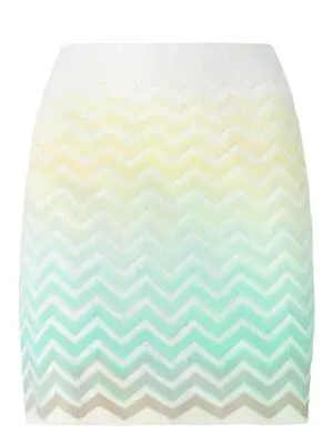 Missoni Chevron Knit Skirt - Neutrals