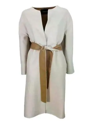 Fabiana Filippi Belt-detail Coat - Neutrals