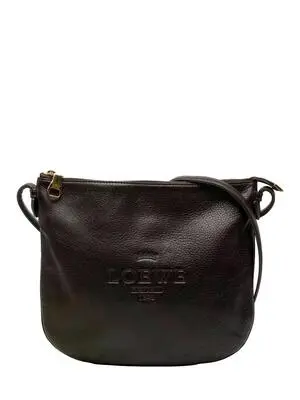 Loewe 2011 Leather Heritage Crossbody Bag - Brown