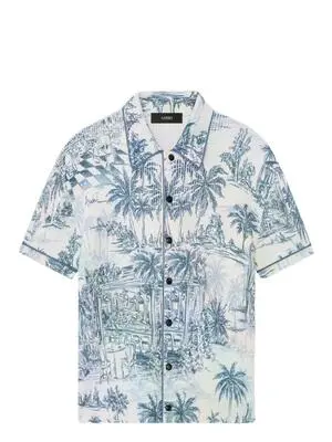 Amiri Palm-print Shirt - White
